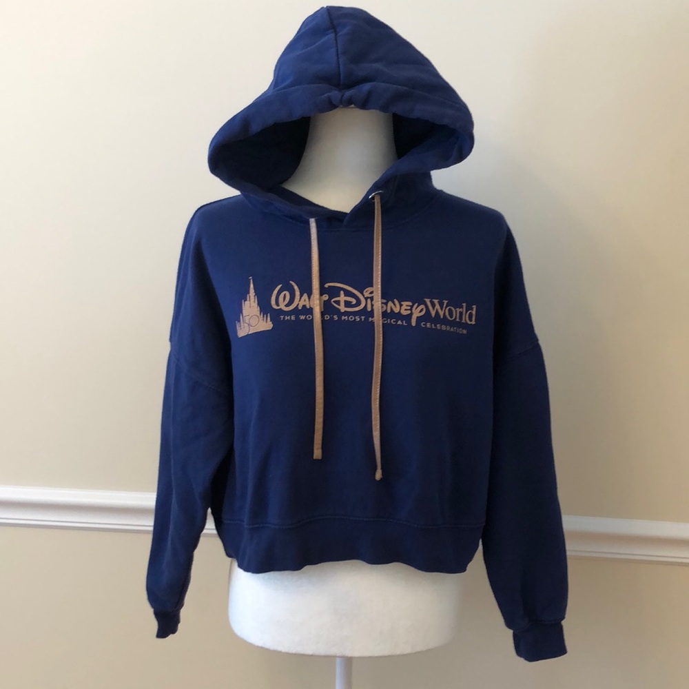 Official Disney World Cropped Navy Blue 50th Celebrat… - Gem